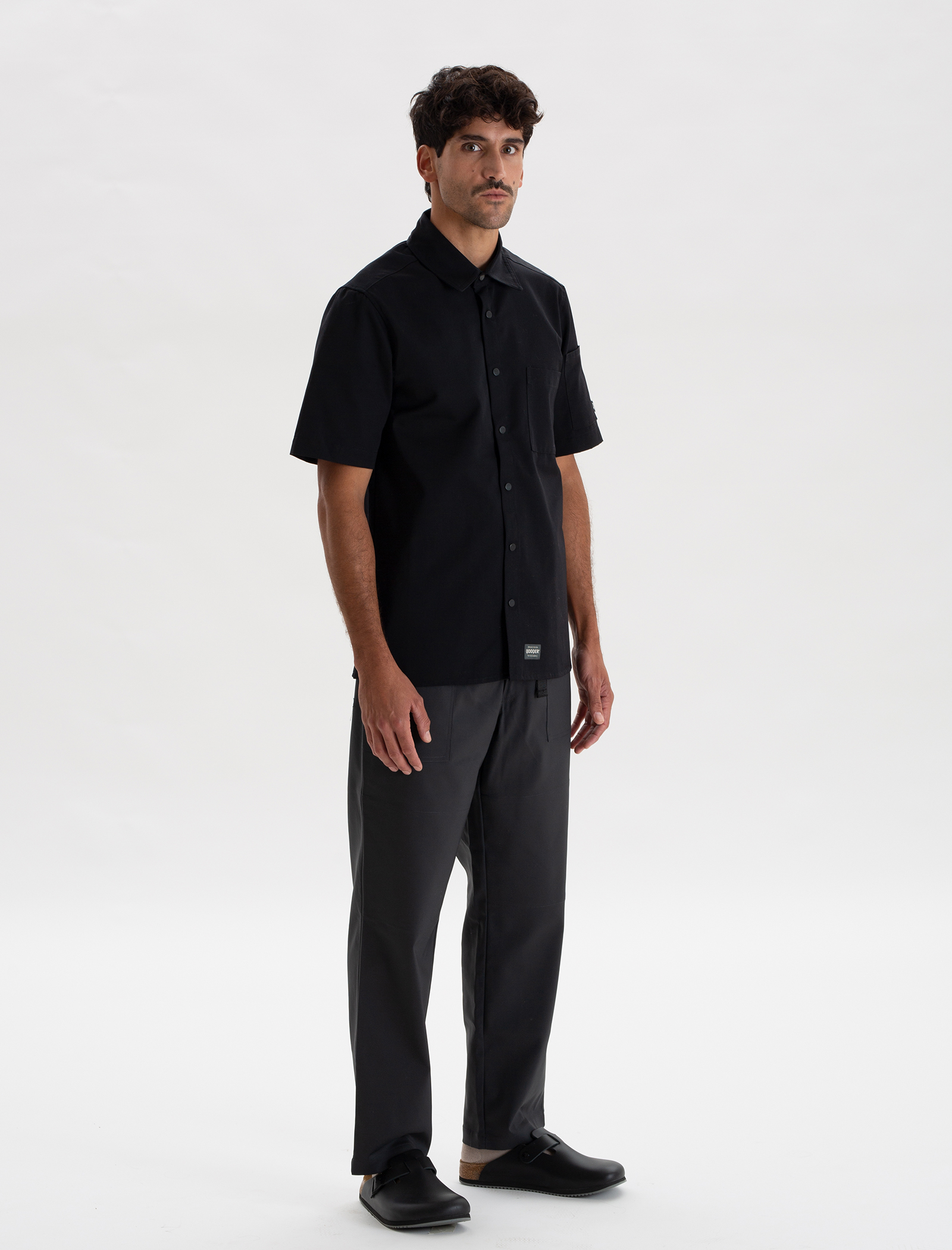 Premium black work shirt, a perfect fusion of design and quality. - Qooqer