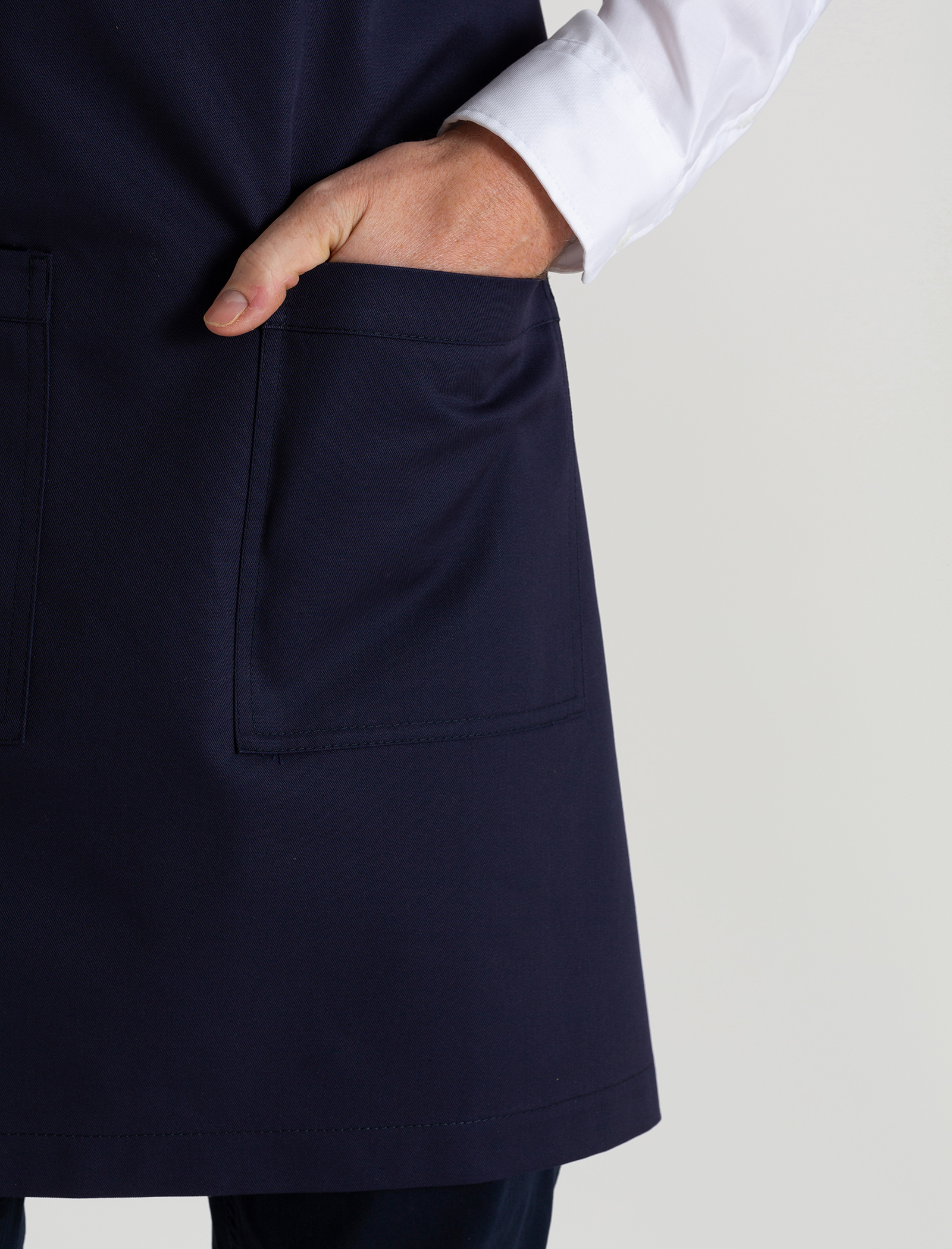 Cross-back blue apron - Qooqer