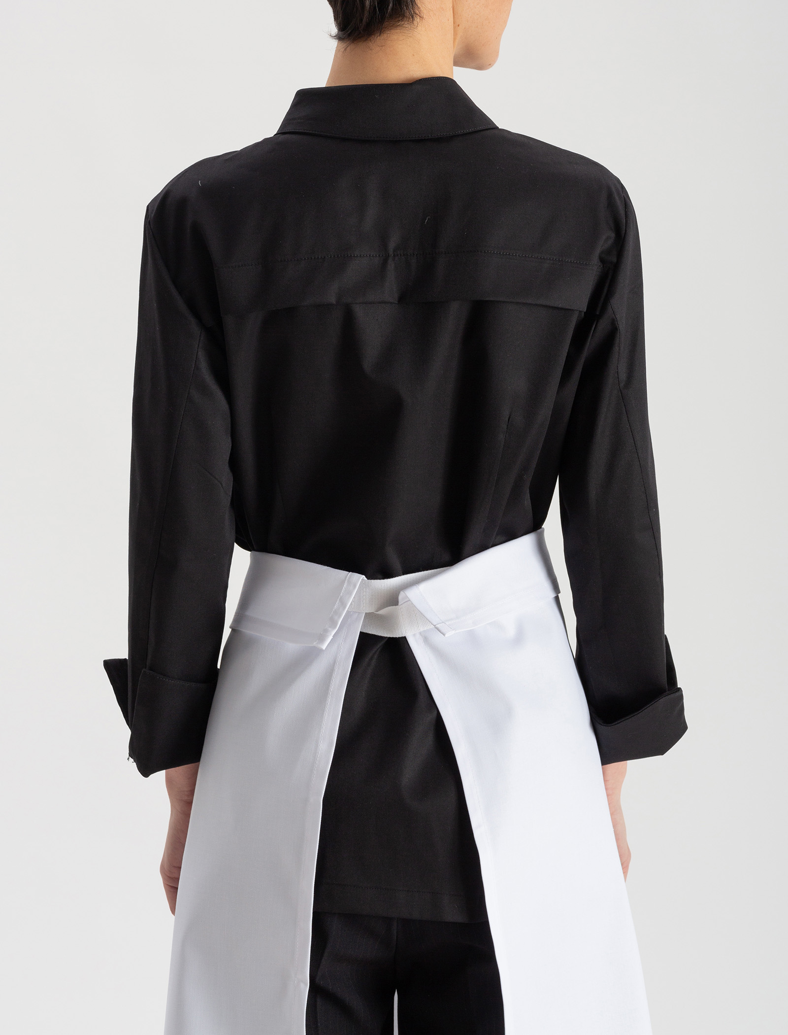 Delantal de cintura largo blanco - Qooqer