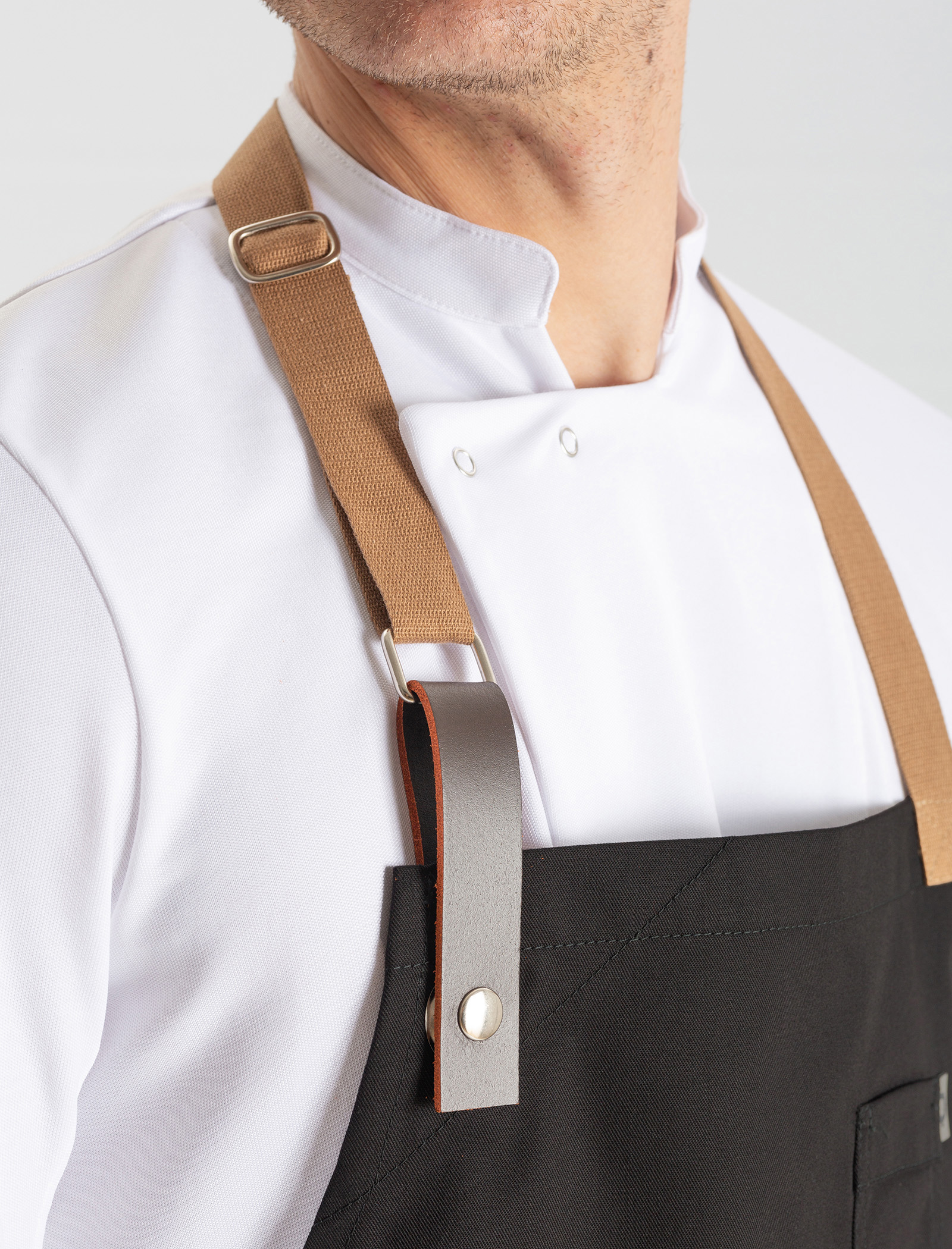 Delantal de cocina negro - Qooqer