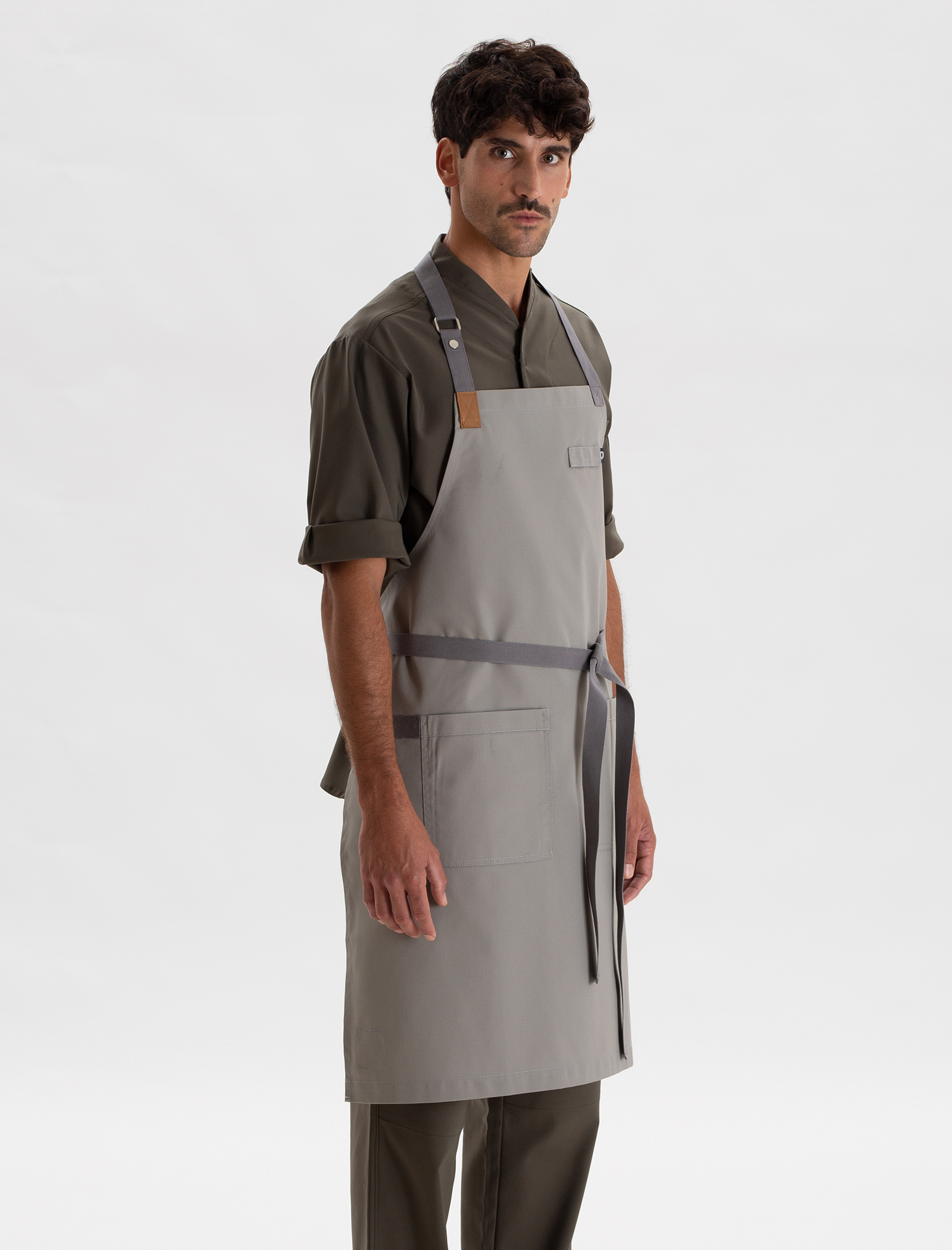 Delantal profesional gris - Funcionalidad y estilo - Qooqer