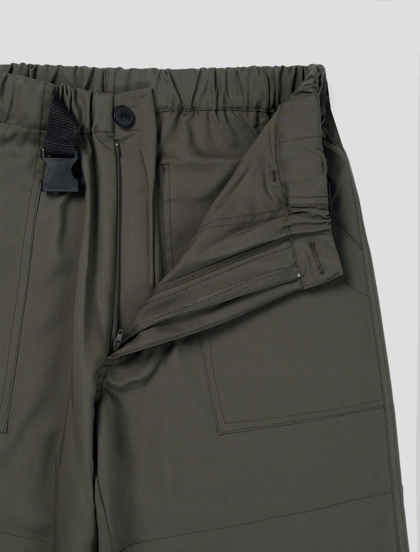 Army green chef trousers | Stretchy and lightweight - Qooqer