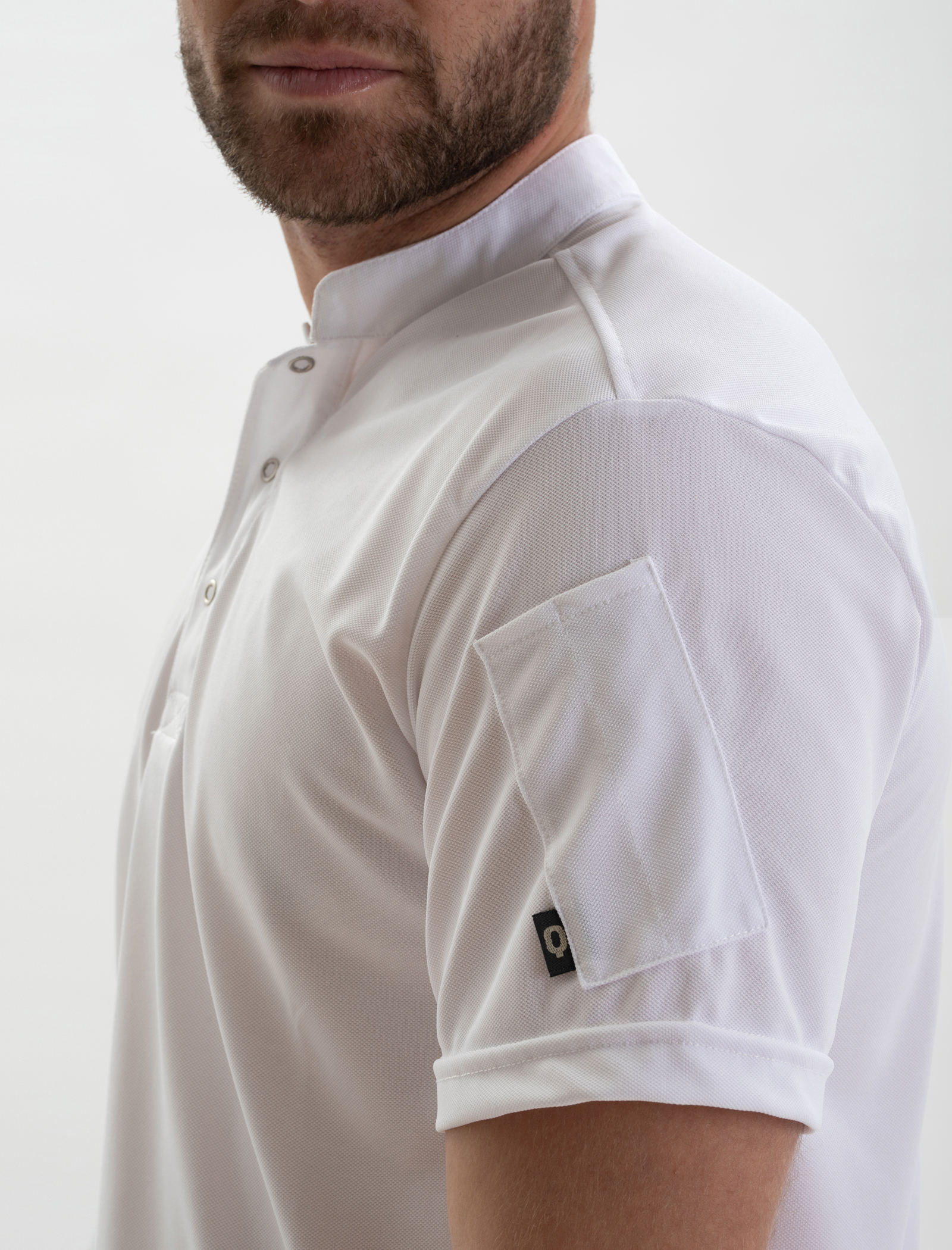 White anti-odour Chef Polo Shirt - Qooqer