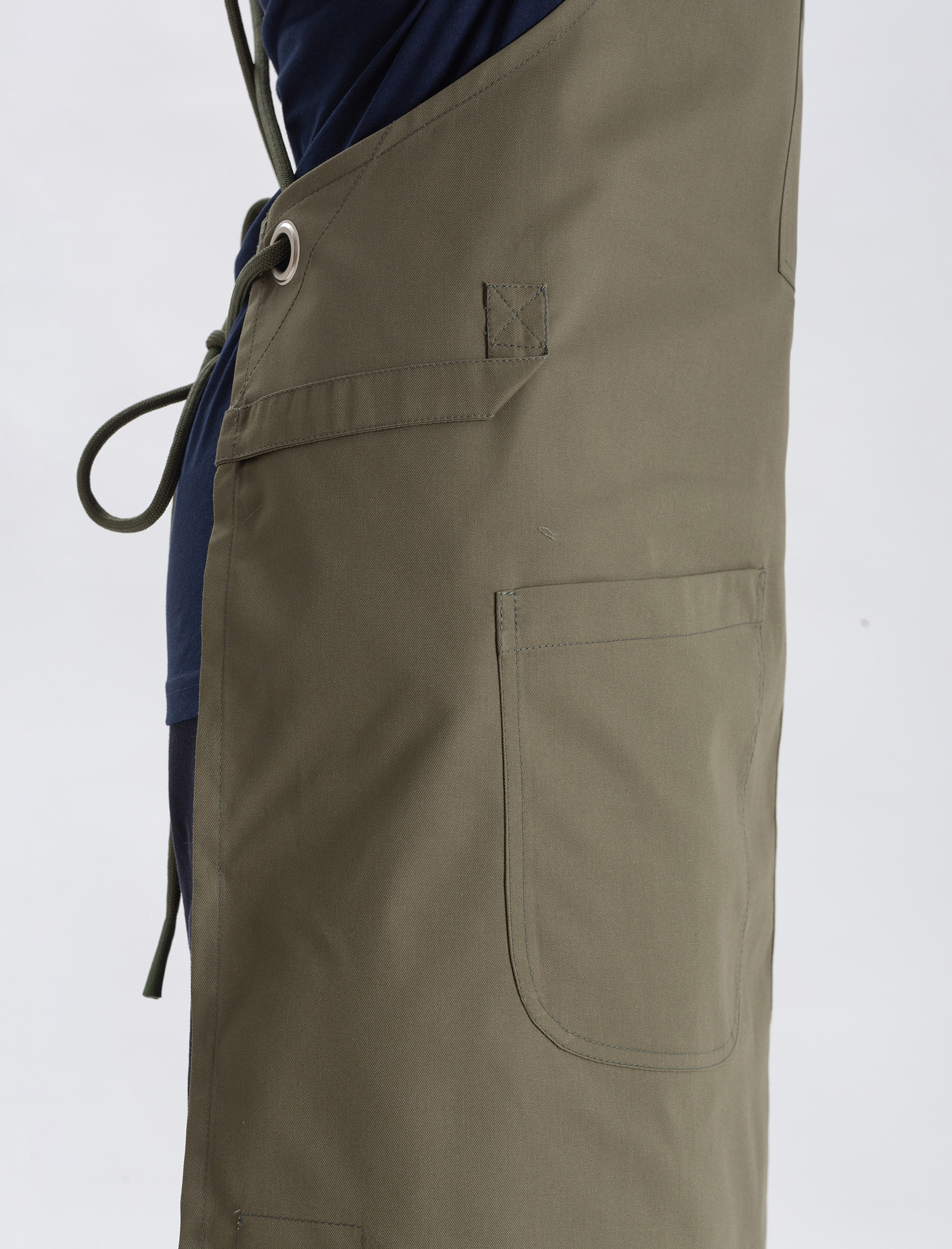 Green Cross Back Apron with laces - Qooqer