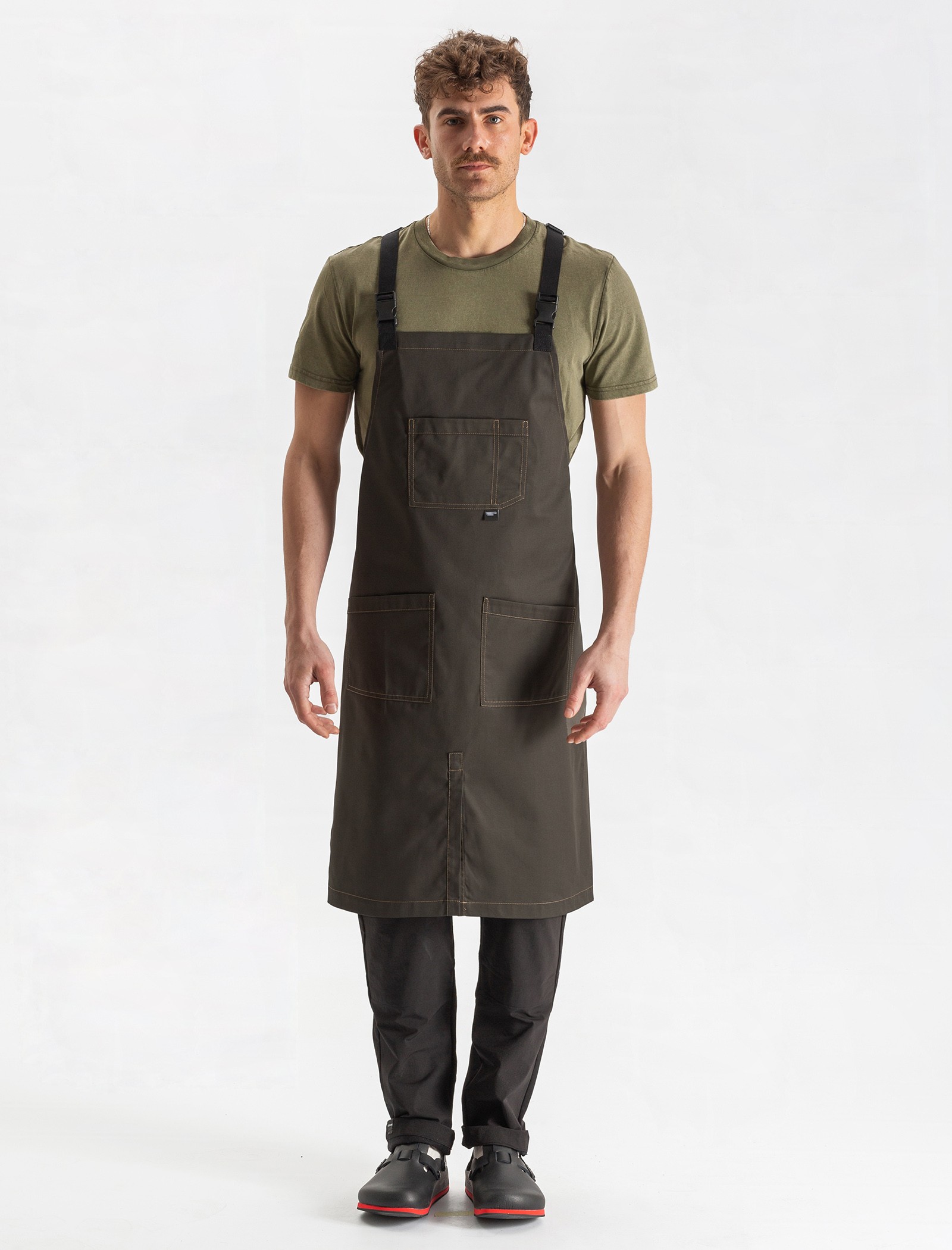 Cross back army apron - Qooqer