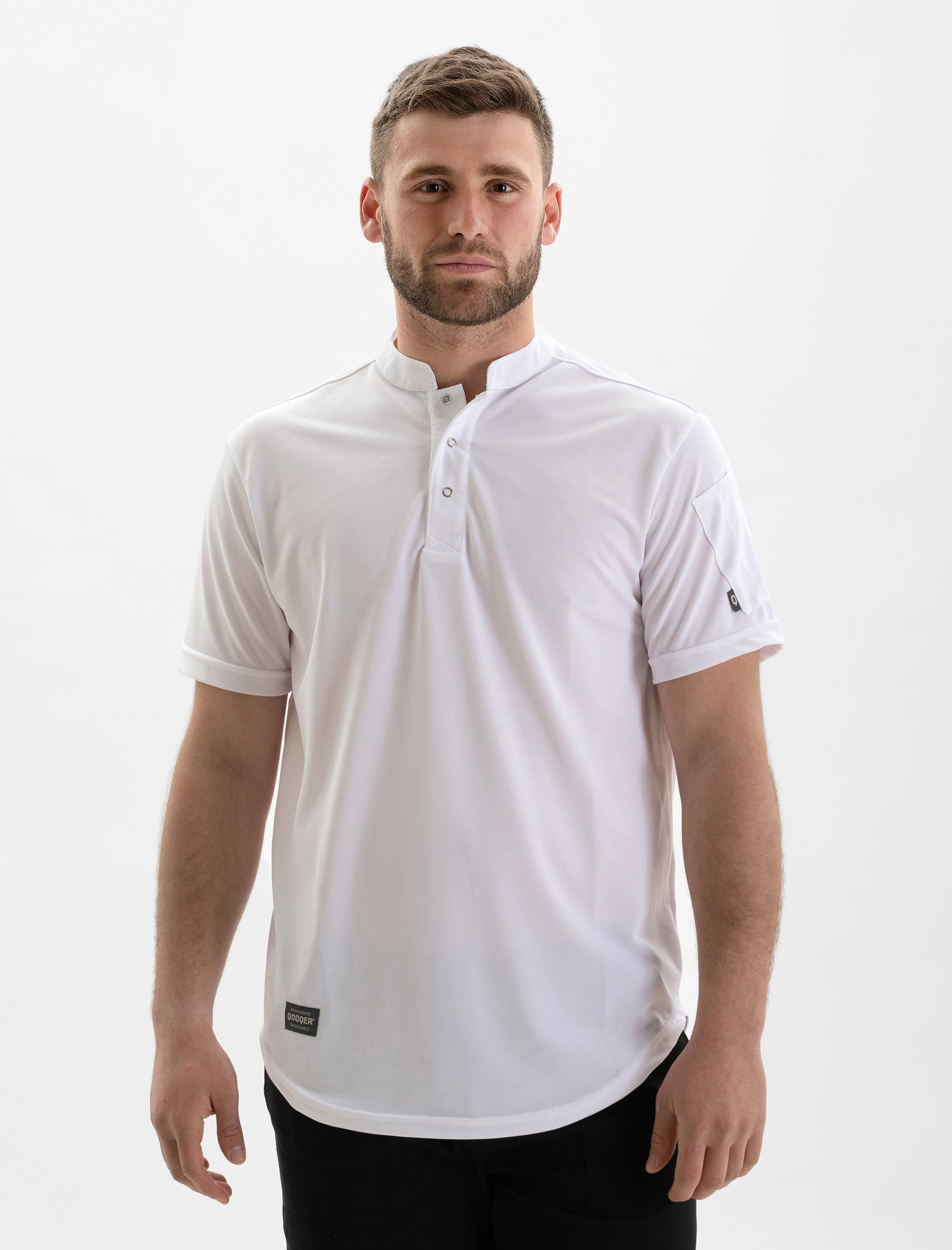 White anti-odour Chef Polo Shirt - Qooqer