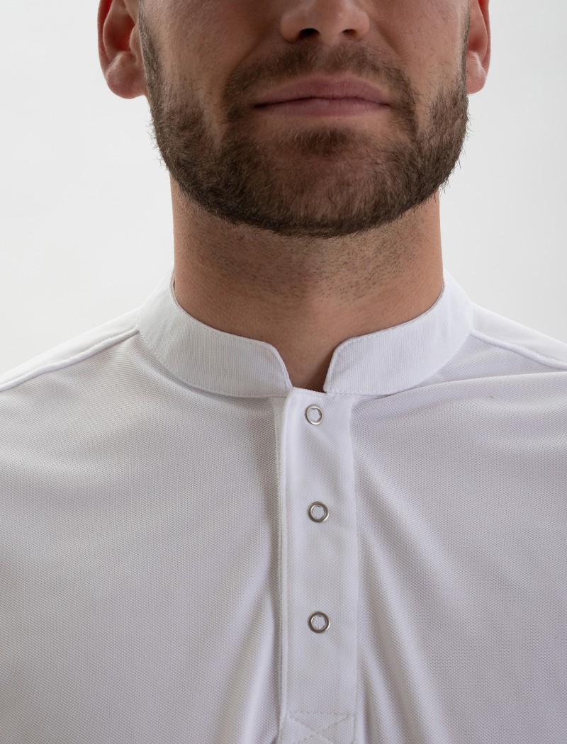White anti-odour Chef Polo Shirt - Qooqer