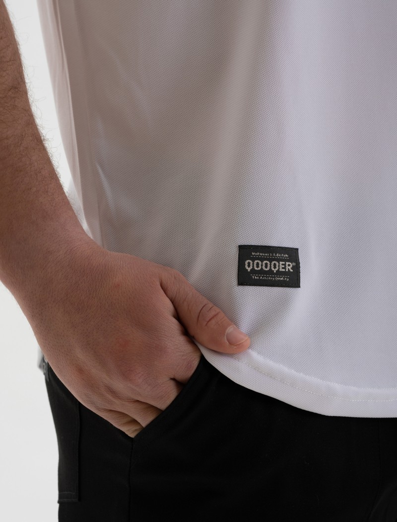 White anti-odour Chef Polo Shirt - Qooqer