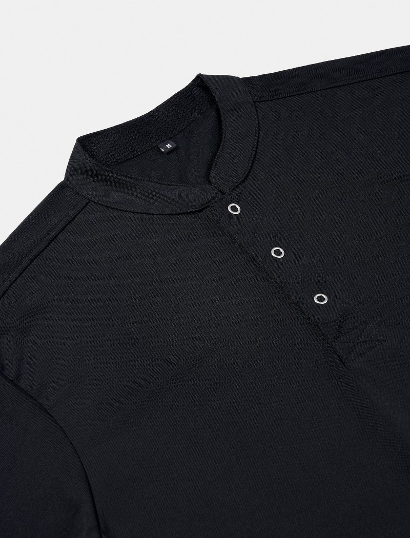 Black anti-odour Chef Polo Shirt - Qooqer